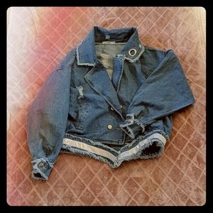 Fashion Nova | Jackets & Coats | Fashion Nova Distressed Oversized ...